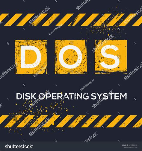 Dos Mean Disk Operating Systemvector Illustration Stock Vector Royalty Free 1811995930