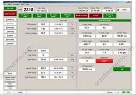 Service Manual 25 30 HP E TEC Engine Managment Module Diagnostic Software Functions Crowley