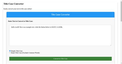 Convert Text To Title Case Online