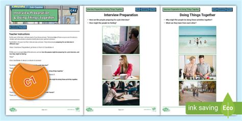 C1 Advanced Cae Speaking Part 2 Practice Sheet Interview Preparation