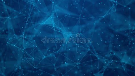 Artificial Intelligence Concept Blue Plexus Lines And Dots Connection