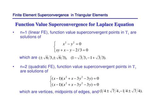 Ppt Superconvergence Points In Finite Element Method Powerpoint