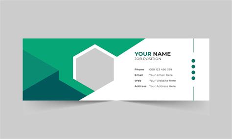 Standard And Professional Email Signature Template 13567999 Vector Art