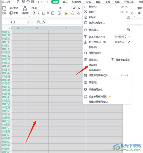 wps表格如何只保留工作区域？ 电脑版wps表格只保留表格内容区域的方法 极光下载站