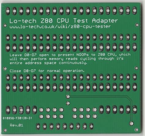 Lo Tech Z CPU Test Adapter