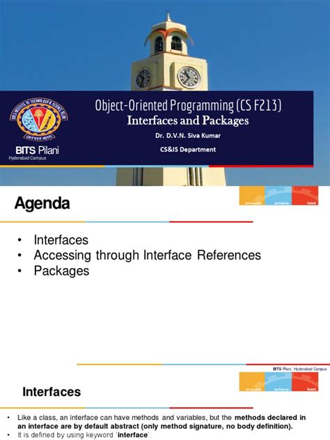 Object Oriented Programming Cs F213 Interfaces And Packages Pdf Class Computer