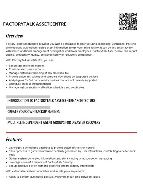 Factorytalk Assetcentre From Rockwell Software Pdf Areas Of