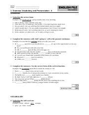 EIC Practice Exercises Unit Doc Name Class Grammar Vocabulary And Pronunciation A