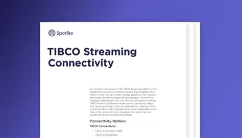Spotfire Streaming Analytics Achieve Real Time Insights And Automated