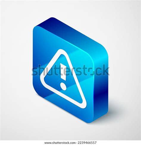 Isometric Exclamation Mark Triangle Icon Isolated Stock Vector Royalty Free 2239466557