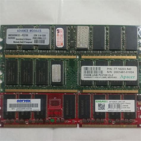 Computer Desktop Ddr1 Ddr Ram 256mb Used Shopee Malaysia