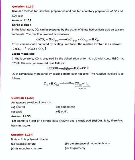 MP Board Solution Class 11 Th Chemistry Chapter 11 The P Block Elements Mpbooksolution In