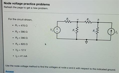 Solved Node Voltage Practice Problems Refresh The Page To