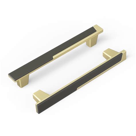 Haliwu 10 Pack Grey And Gold Cabinet Pulls 2 Tone Dersser Handles Gold Pulls Grey And Brushed