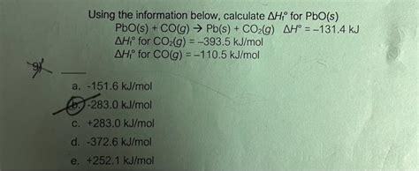 Solved Using the information below, calculate ΔHi∘ for | Chegg.com
