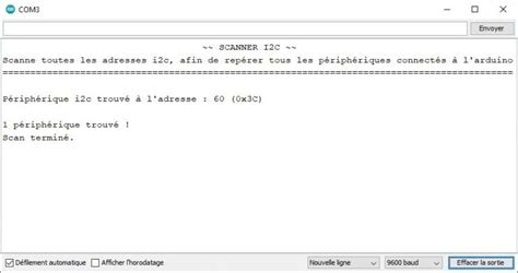 Écran OLED i c Arduino câblage librairie exemple de code