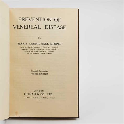 Stopes Marie Prevention Of Venereal Disease Sotherans