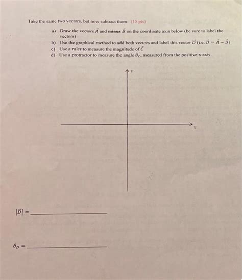take the same two vectors but now subtract them 15