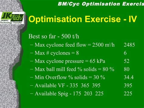 Bm Cyc Optimisation Exercise Ppt
