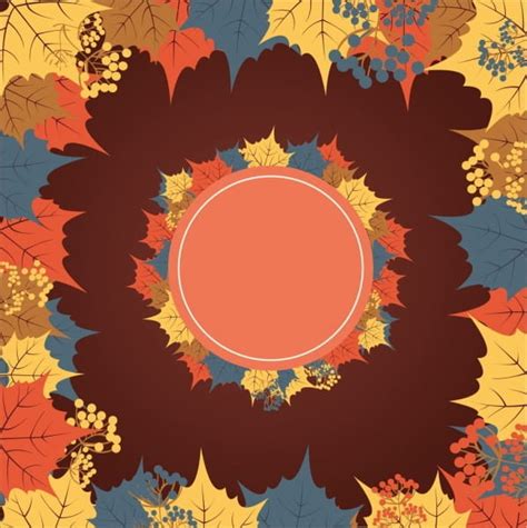 가을 배경 화려한 나뭇잎 장식 Eps Ai Uidownload
