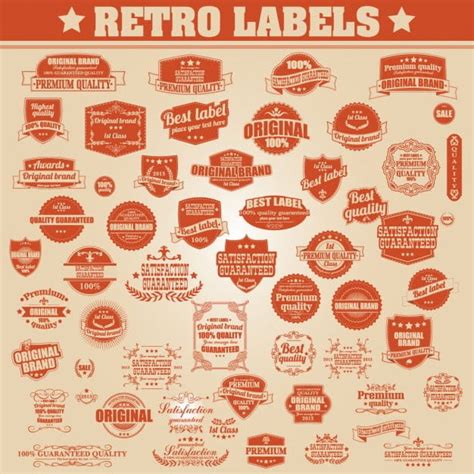 빈티지 라벨 컬렉션 Eps Uidownload