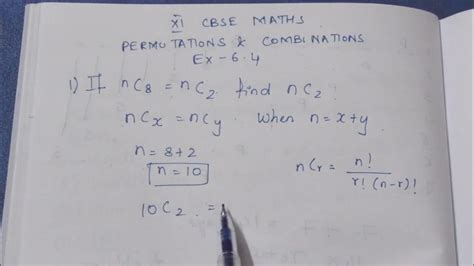 Cbse Ncert Class 11 Maths Permutations And Combination Ex 64 Sum 1 Solution In Tamil Youtube