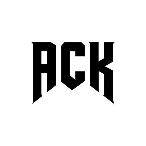 Ack Letter Logo Design For Technology Company Ack Logo Design Black And