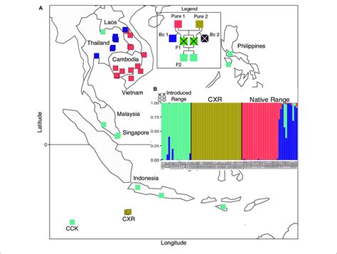 Hybridisation Analysis With A Map Showing The Sample Locations With Download Scientific