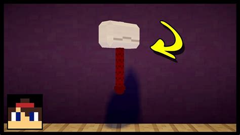 Minecraft Pe How To Make A Working Thors Hammer No Mods Or Addons Youtube