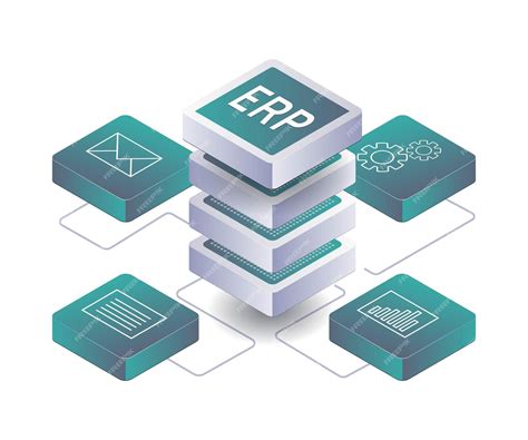 premium vector strategic growth of erp database server networks in