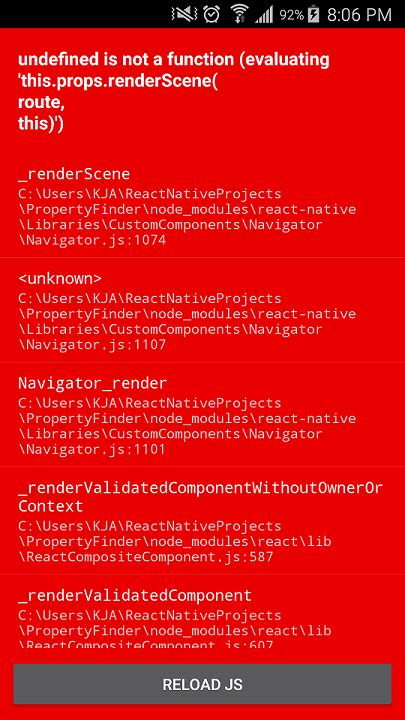 Android React Native Undefined Is Not A Function Stack Overflow