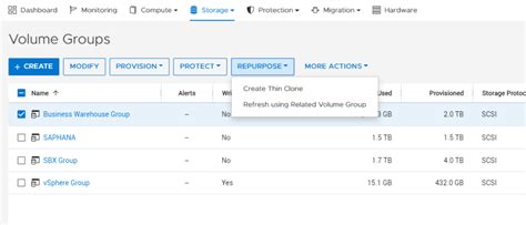 How To Create A Thin Clone Of A Volume And Volume Group On Dell