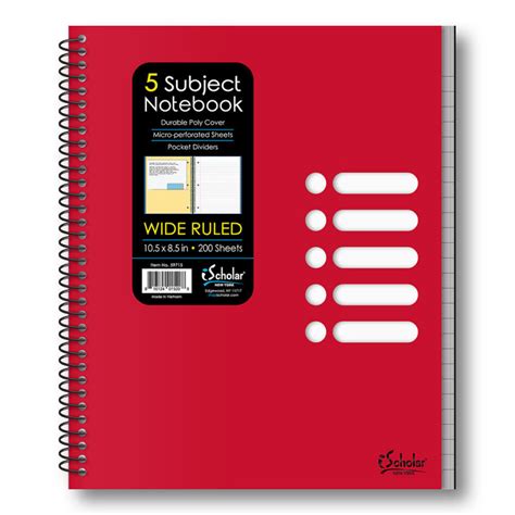 Subject Poly Notebook Wide Ruled Sheets