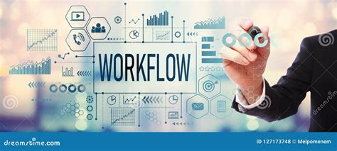 Workflow With Businessman Stock Photo Image Of Shiny