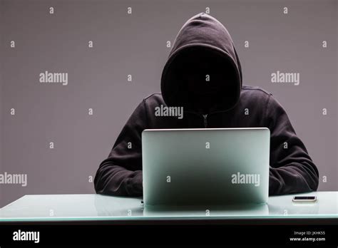 Hackers Programmer Using Computer Laptop For Hack Information And Data