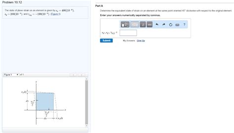 solved the state of plane strain on an element is given by