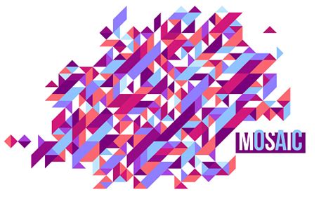 추상적인 밝은 파란색과 빨간색 모자이크 벡터 배경 예술 디자인 요소 트렌디 한 현대 스타일 그래픽 질감 패턴 아름다운 디지털 아트 0명에 대한 스톡 벡터 아트 및 기타