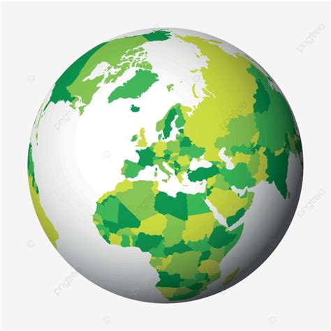 3d 地球儀與歐洲綠色地圖矢量插圖政治空白地圖 向量 国际的 半球 政治的向量圖案素材免費下載PNGEPS和AI素材下載 Pngtree