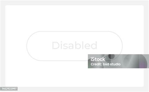 Unclickable Button Ui Element Template Stock Illustration Download