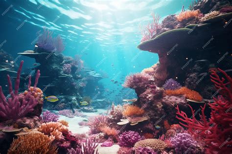 Premium Photo Deepsea Diving Expedition Exploring Vibrant Generative Ai