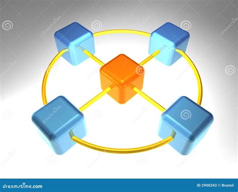 3d network node stock illustration illustration of workstation 2900343