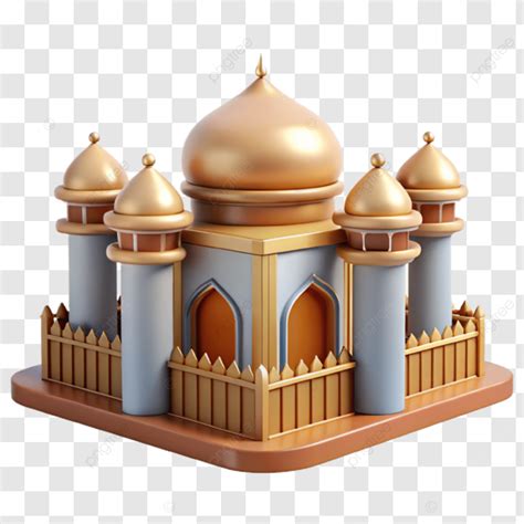 울타리가있는 3d 모스크 3d 모스크 사원 브라운 모스크 Png 일러스트 및 이미지 에 대한 무료 다운로드 Pngtree