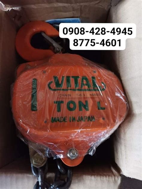 MANUAL CHAIN BLOCK MANUAL CHAIN HOIST VITAL JAPAN MADE Commercial Industrial Construction