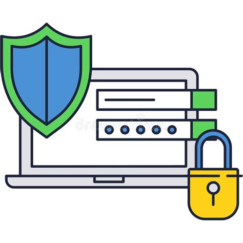 Password User Access On Laptop Screen Icon Vector Stock Vector