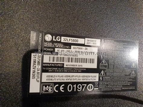 TV LED 32LF5800 Television Gold Star Co., Ltd., Goldstar, LG ...