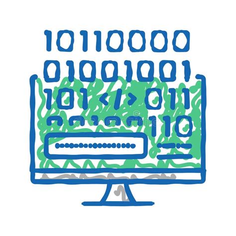Microcode Development Icon Doodle Illustration Stock Illustration