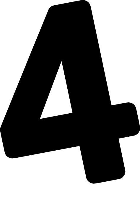 Svg Numerals Four Numbers Glossy Free Svg Image And Icon Svg Silh
