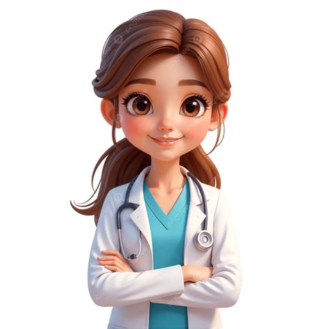 Smiling Female Doctor Cartoon Character Doctor Clipart Cartoon