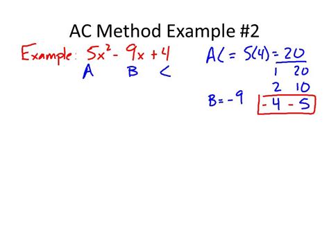 Ac Method Factoring Worksheet