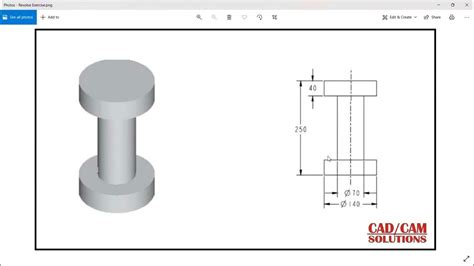nx cad solid revolve exercise youtube
